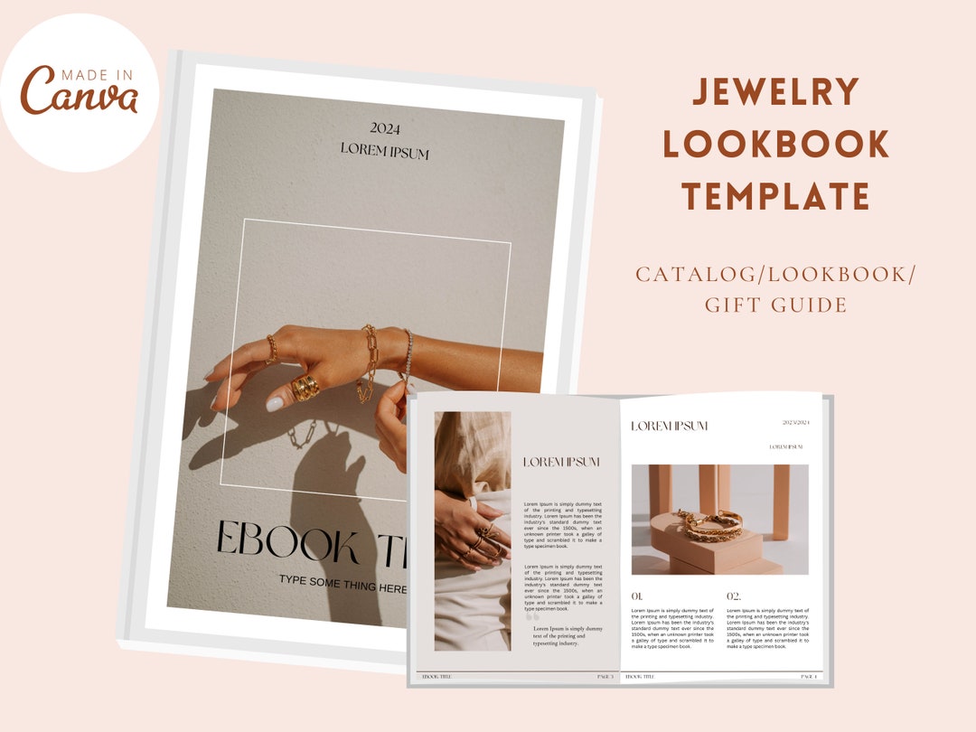 Jewelry Lookbook Template | Canva Template Catalog | Gift Guide ...