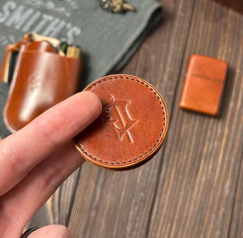 PDF Pattern: Leather Challenge Coin Case, Coin Slip Case. Digital ...