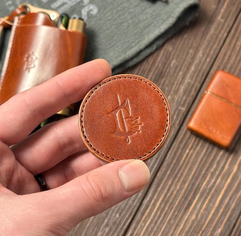PDF Pattern: Leather Challenge Coin Case, Coin Slip Case. Digital ...