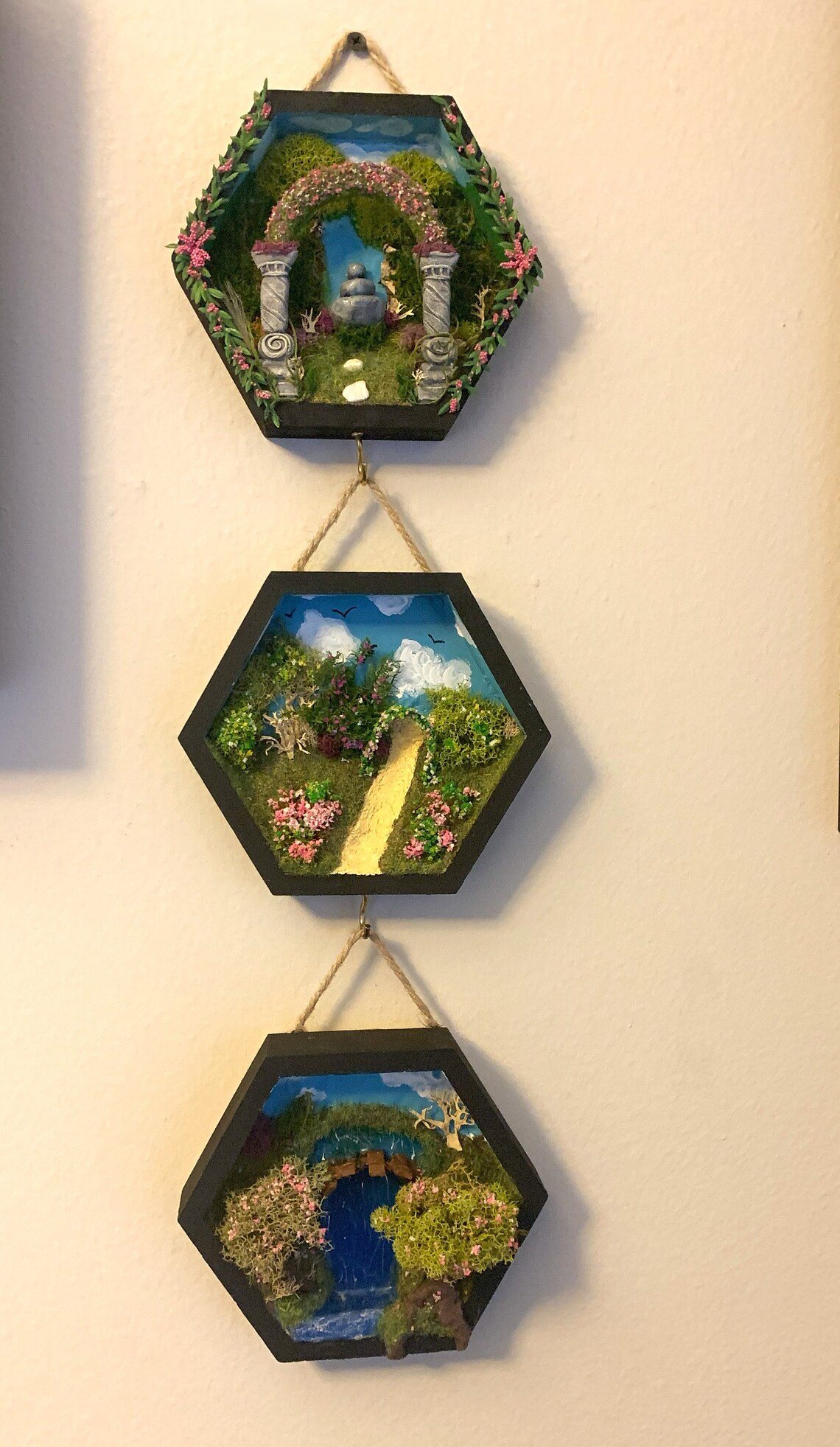 Miniature Garden Shadow Box Art Cottage Core Shadow Box Art Fairy ...