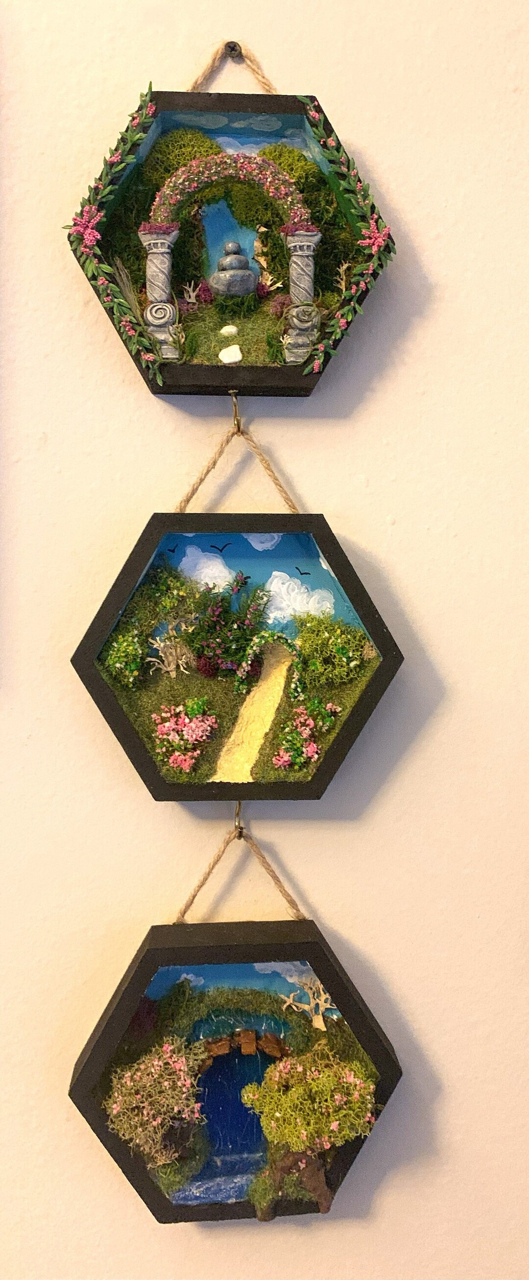 Miniature Garden Shadow Box Art Cottage Core Shadow Box Art Fairy ...
