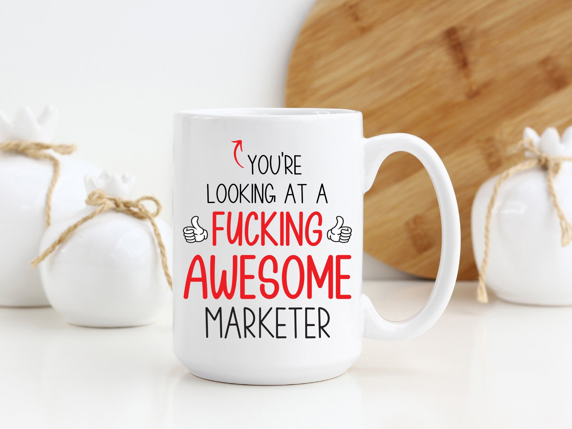 Funny MARKETER Gift Mug for Men and Women L for Birthday - Etsy