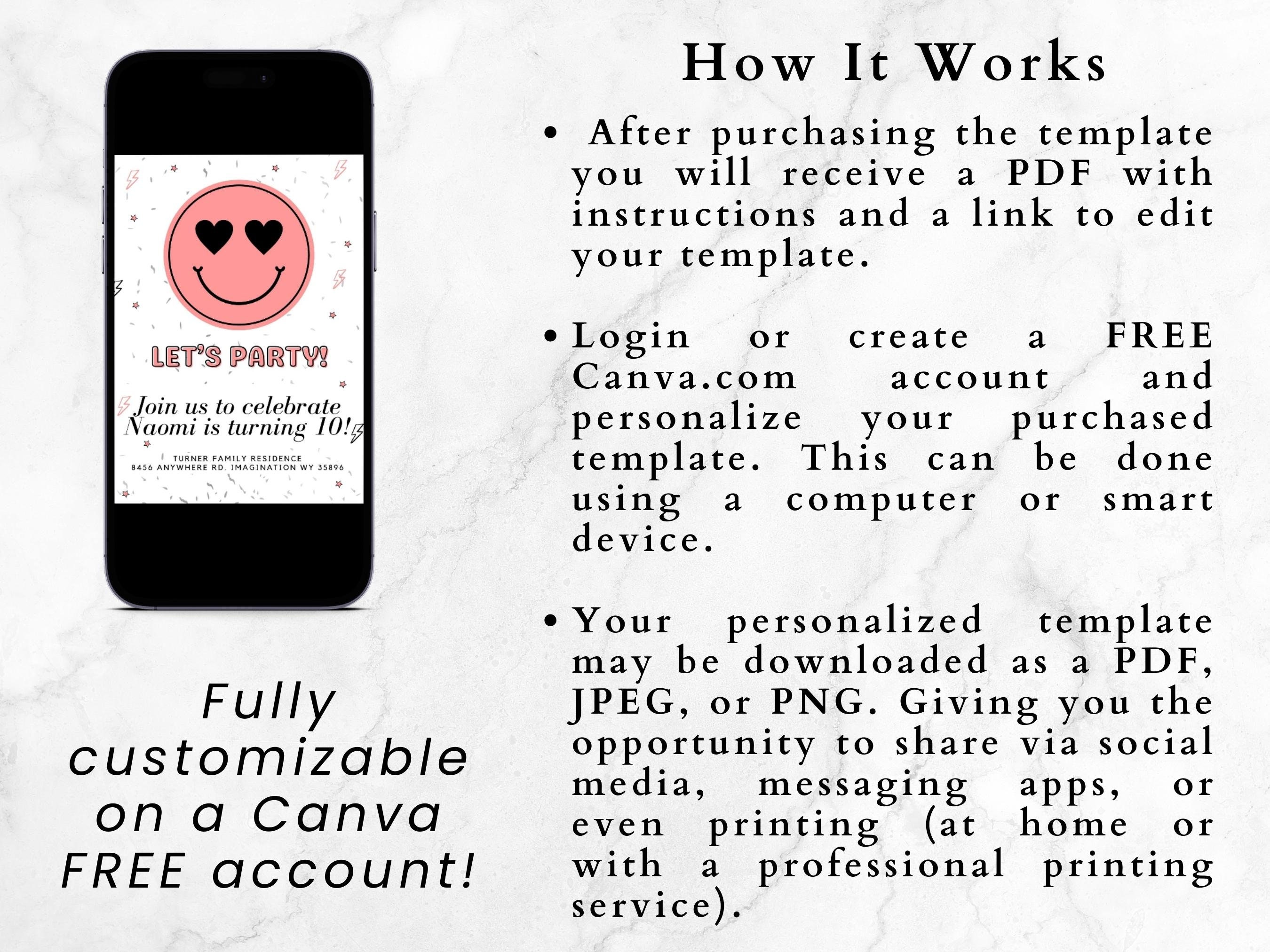 Editable Any Age Hippie Groovy Retro Vibe Birthday - Etsy