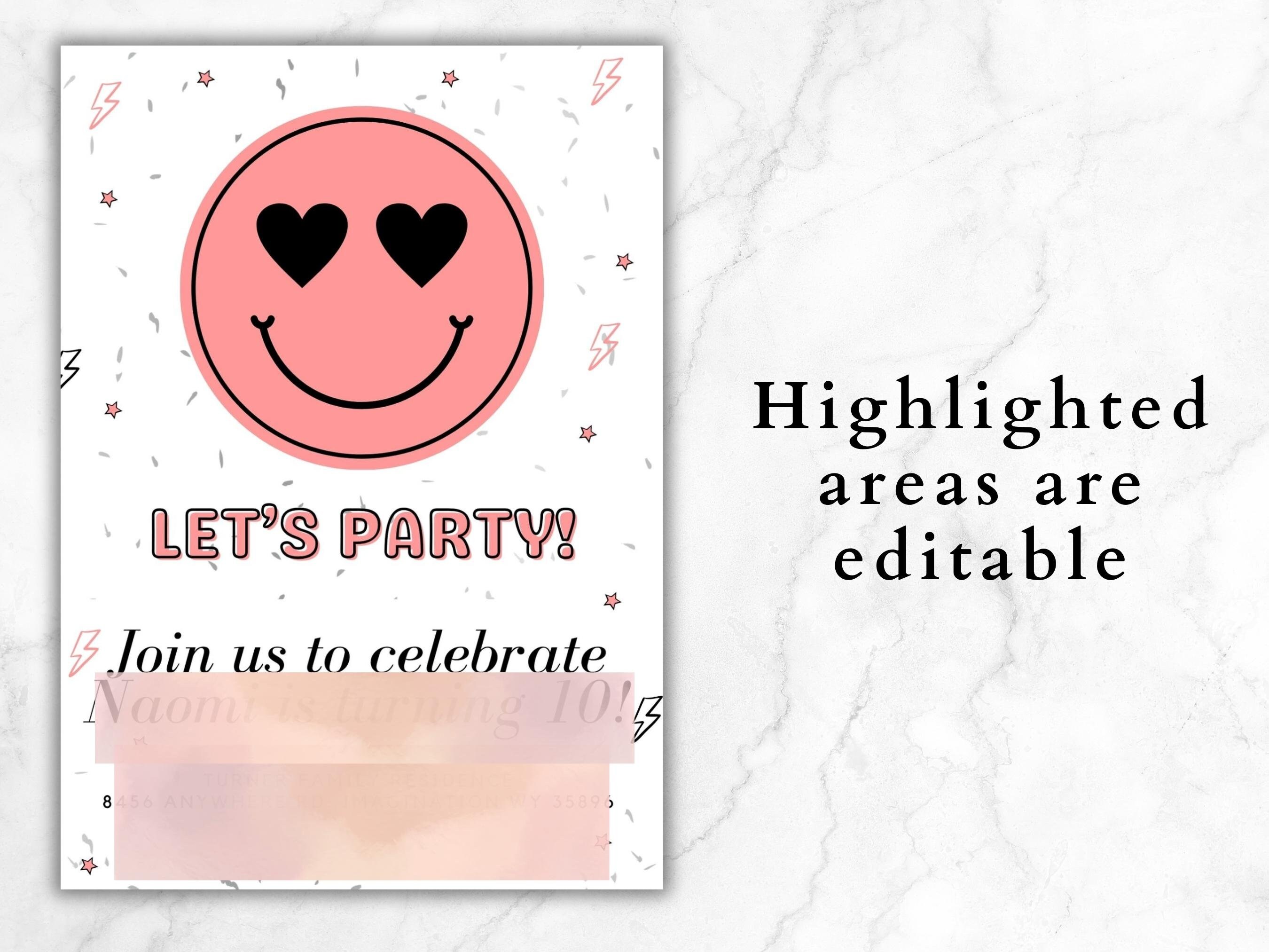 Editable Any Age Hippie Groovy Retro Vibe Birthday - Etsy