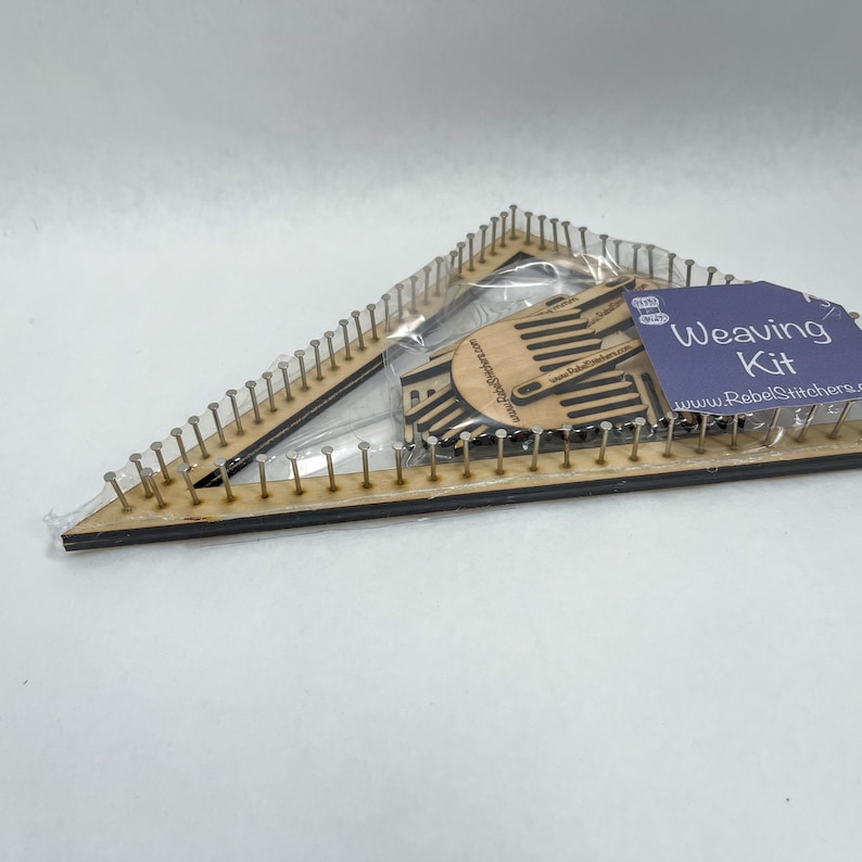 Small - Handmade Triangle Pin Loom Kit - Compact, Portable, & Beginner ...