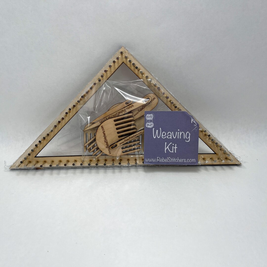 Small - Handmade Triangle Pin Loom Kit - Compact, Portable, & Beginner ...