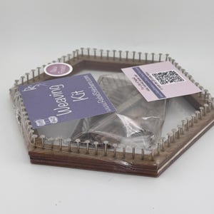 Small - Handmade Hexagon Pin Loom Kit - Compact, Portable, & Beginner ...
