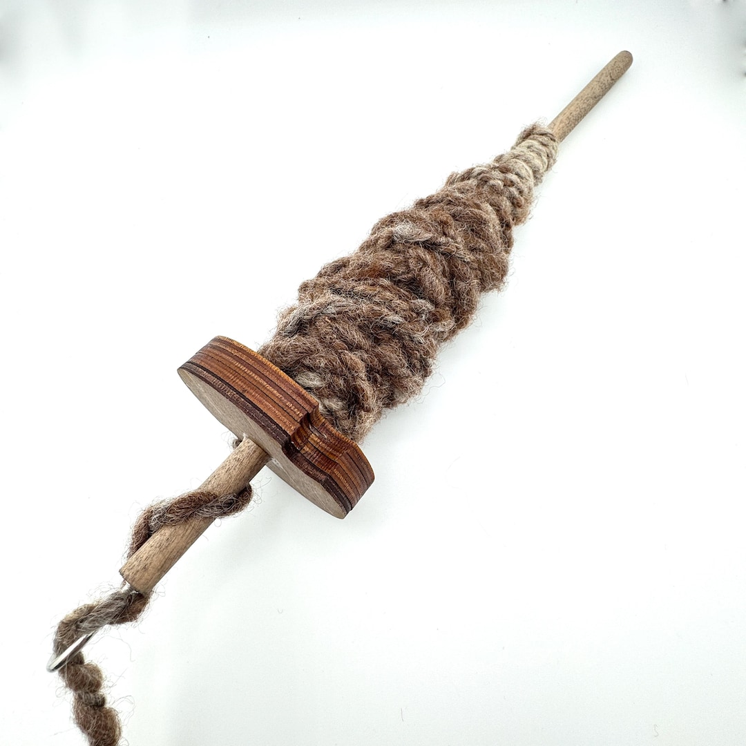 Top Whorl - Drop Spindle With Hook - Baltic Birch - Circle - 1.3 Oz - Etsy