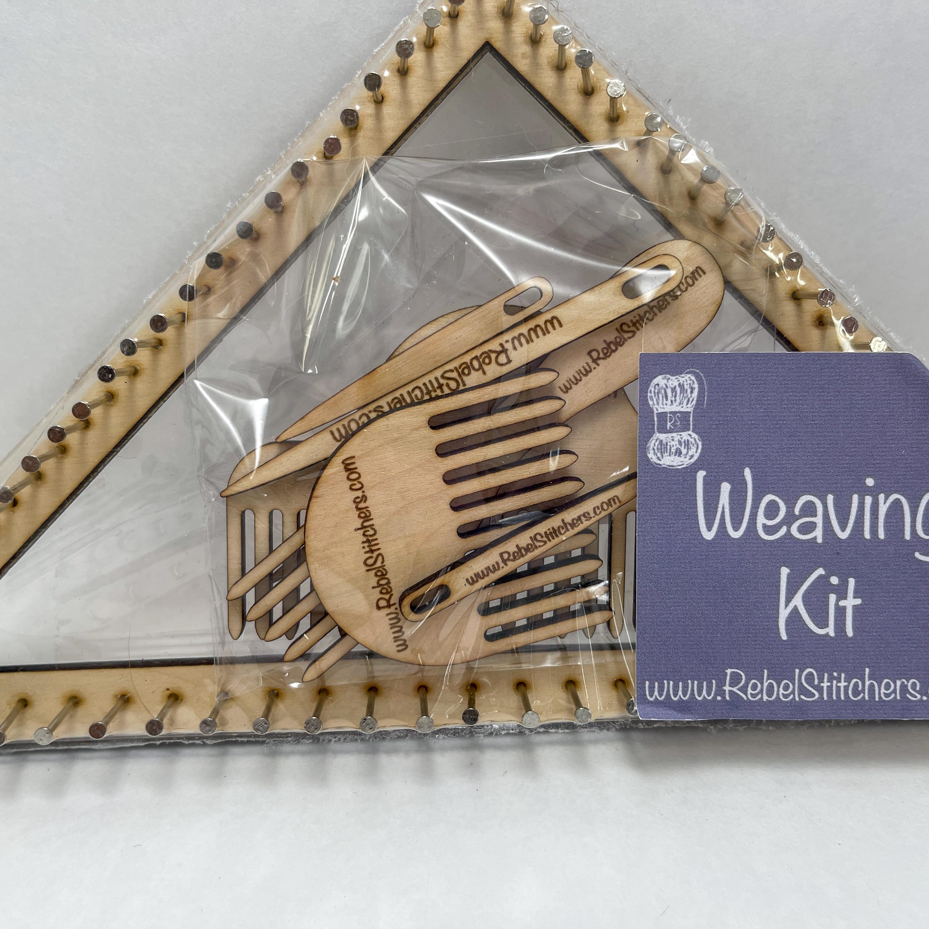 Small - Handmade Triangle Pin Loom Kit - Compact, Portable, & Beginner ...