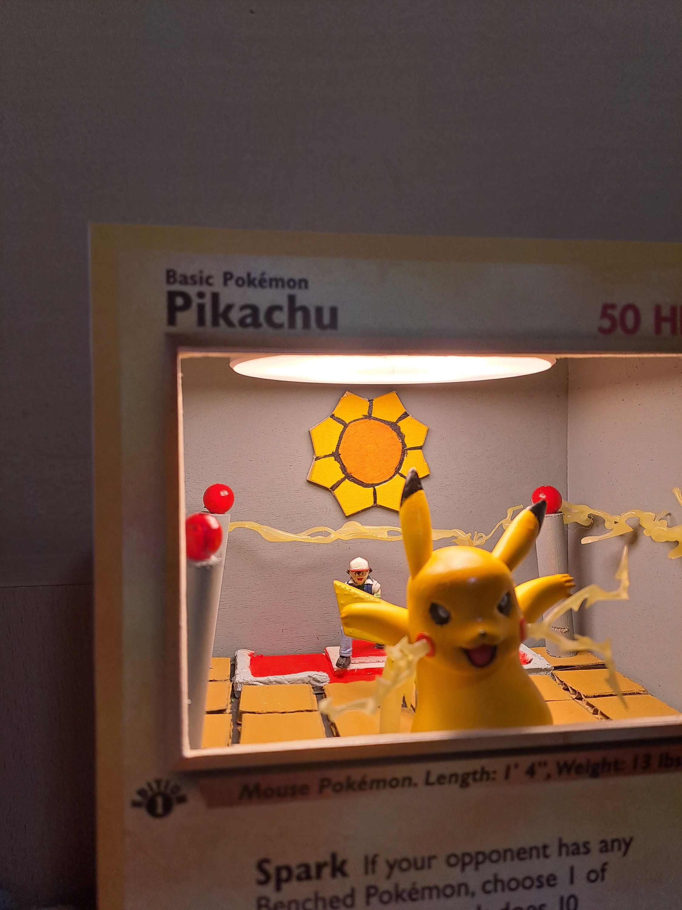Diorama Pokémon Card 3D Pikachu - Etsy