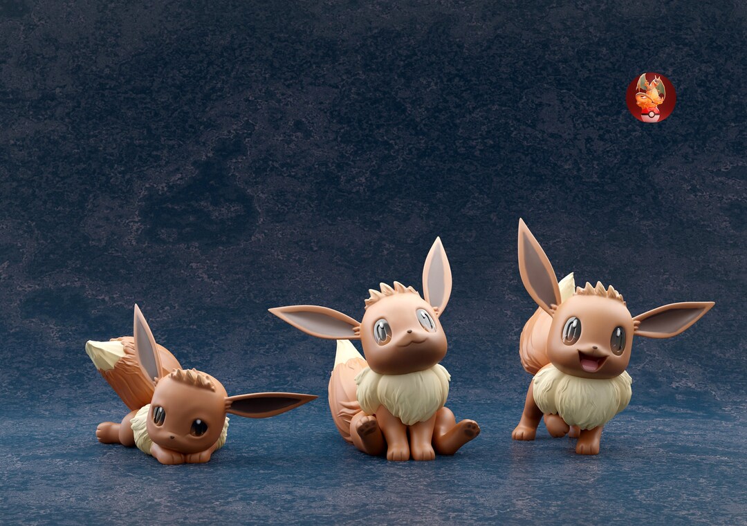 Pokémon 3D Eeveelution Figure Eevee Flareon Jolteon - Etsy