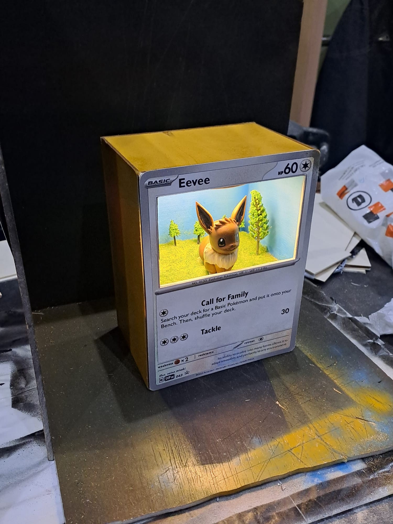 Diorama Pokémon Card 3D Eevee - Etsy