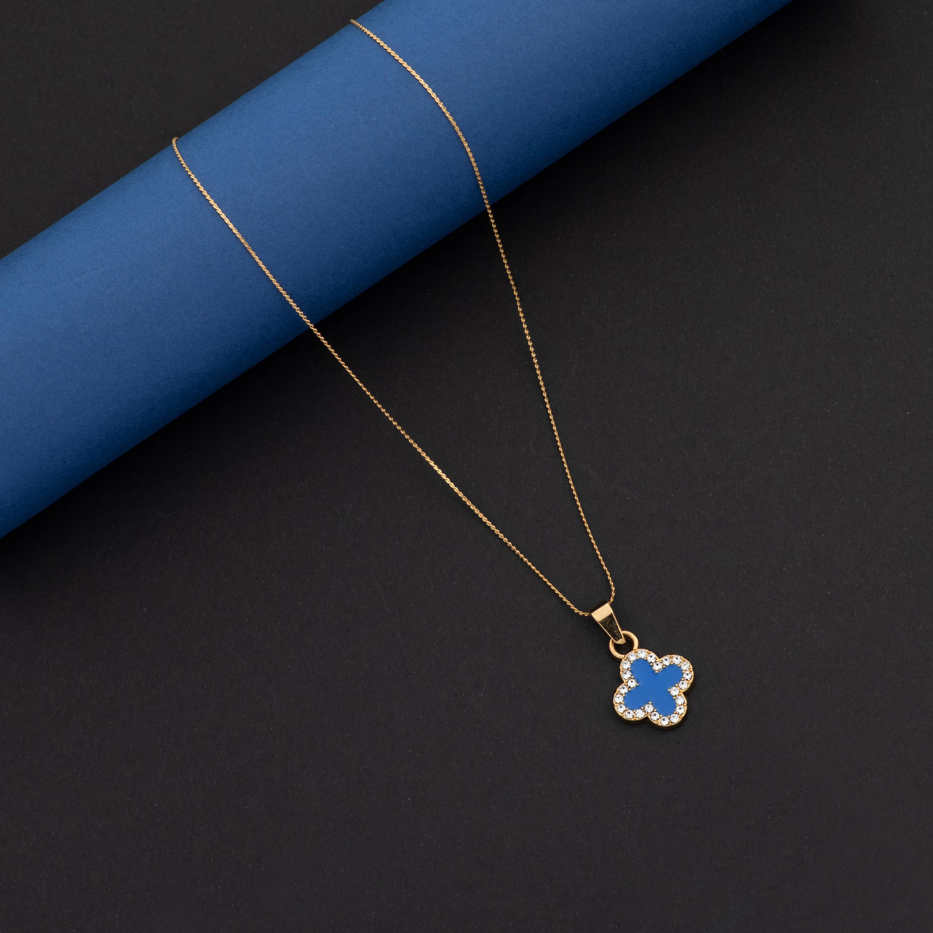 14k Gold Plated Clover Charm Necklace | Four Leaf Clover Necklace ...