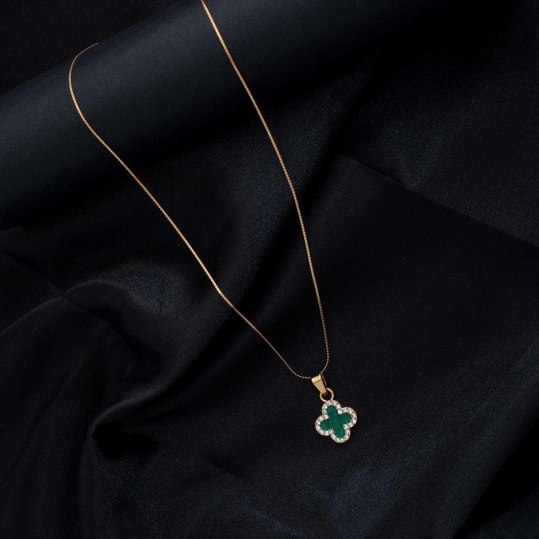 Stunning Leaf Clover Necklace | 14K Gold Plated Necklace | Personalized ...
