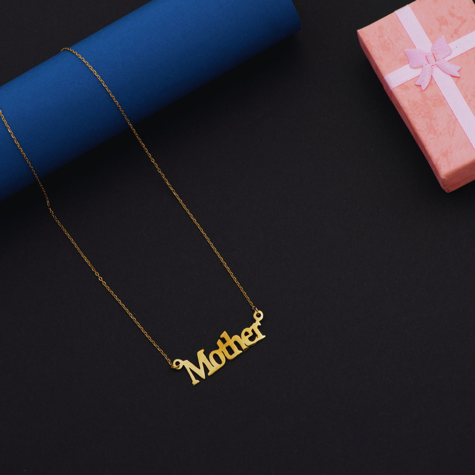 14K Gold Thick Name Necklace | Custom Name Necklace | Personalized ...