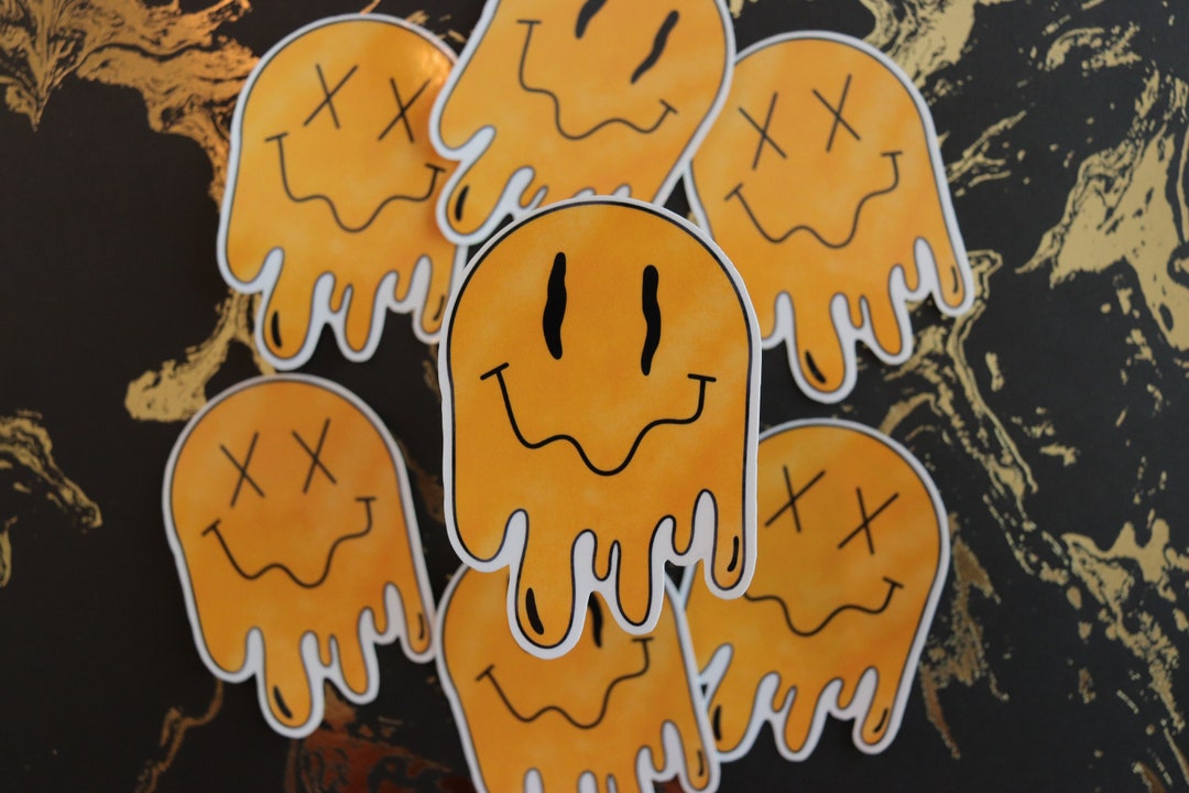 Anxious Droopy Melting Smiley Facedead Inside Smiley Facedie Cut ...