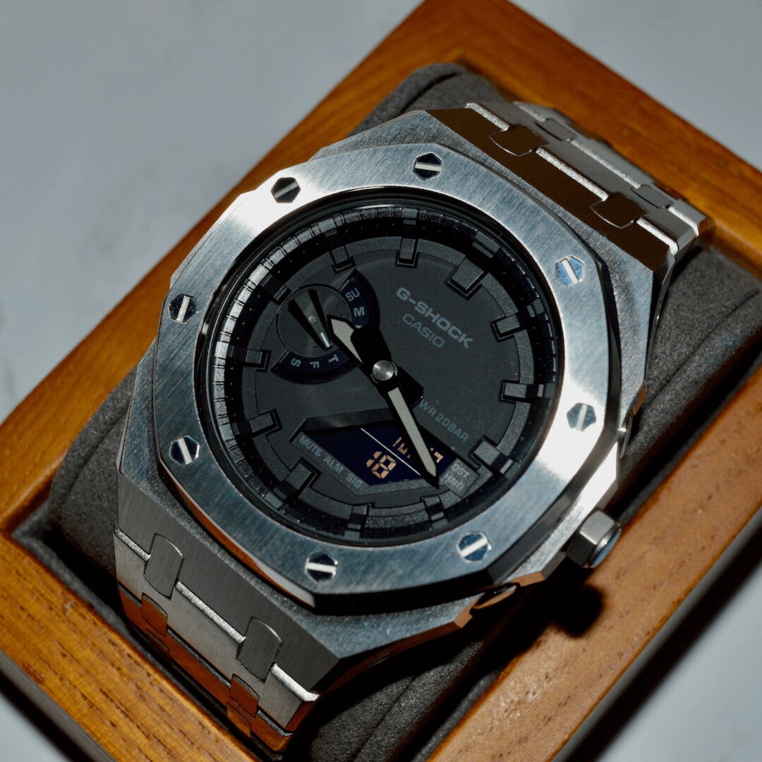 Casio Stainless steel G-SHOCK GA2100 Custom CasiOak Watch - Etsy.de