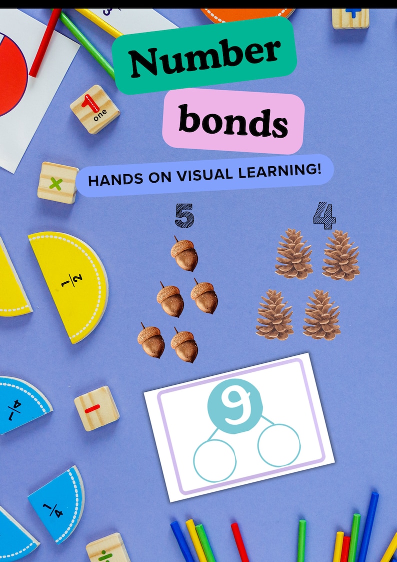 Number Bonds Math for Kids, Foundational Math Worksheets, Concept Math ...