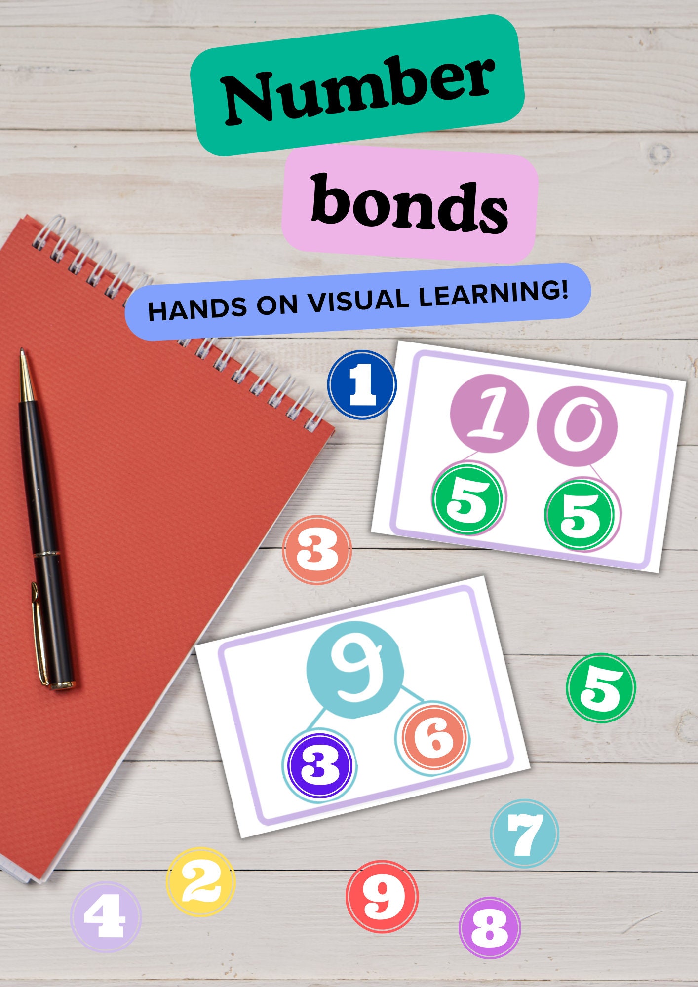 Number Bonds Math for Kids, Foundational Math Worksheets, Concept Math ...