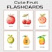Fruit Flashcards Printable Digital Fruit Flashcards Vocabulary for Kids ...