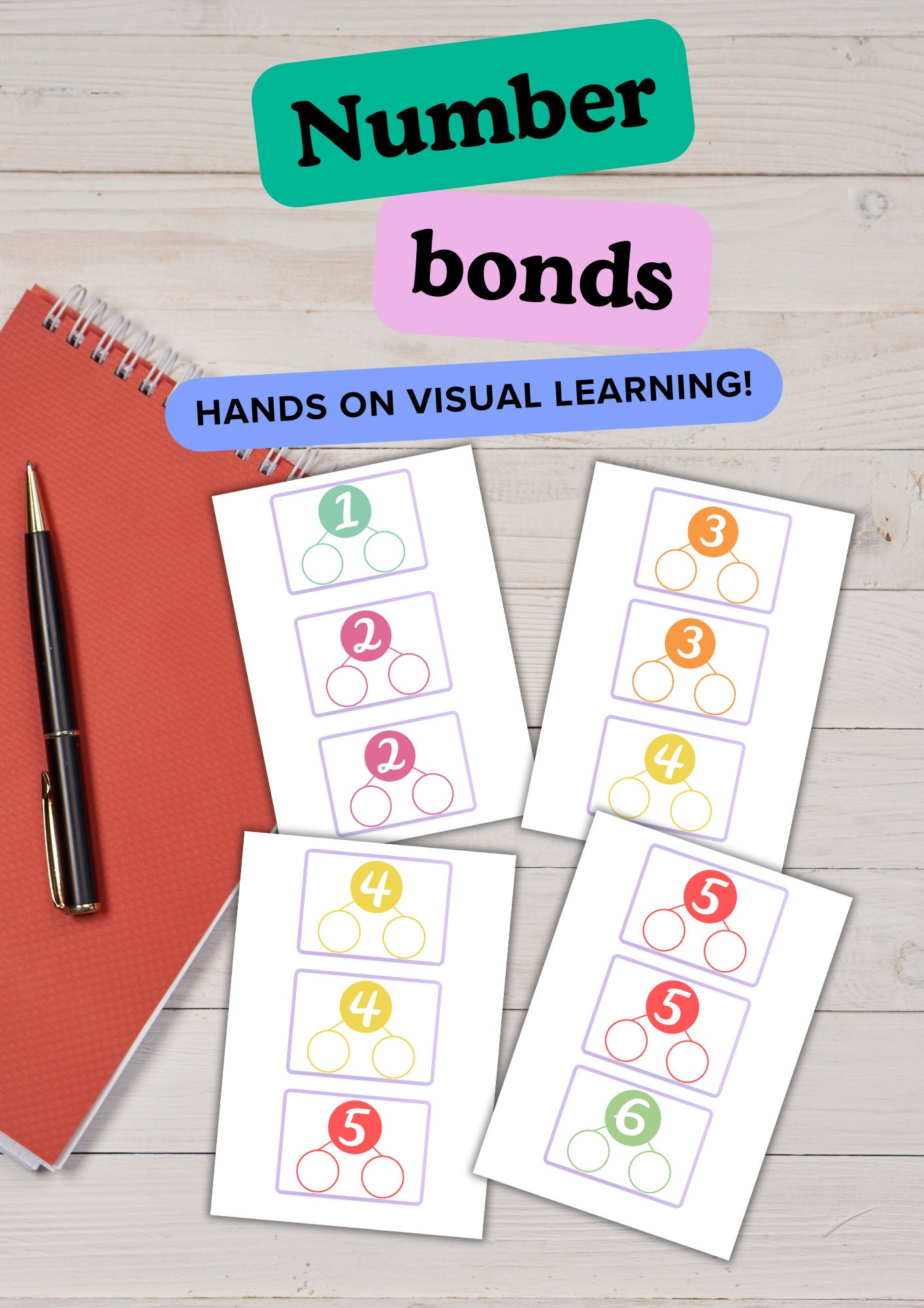 Number Bonds Math for Kids, Foundational Math Worksheets, Concept Math ...