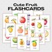 Fruit Flashcards Printable Digital Fruit Flashcards Vocabulary for Kids ...