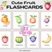 Fruit Flashcards Printable Digital Fruit Flashcards Vocabulary for Kids ...
