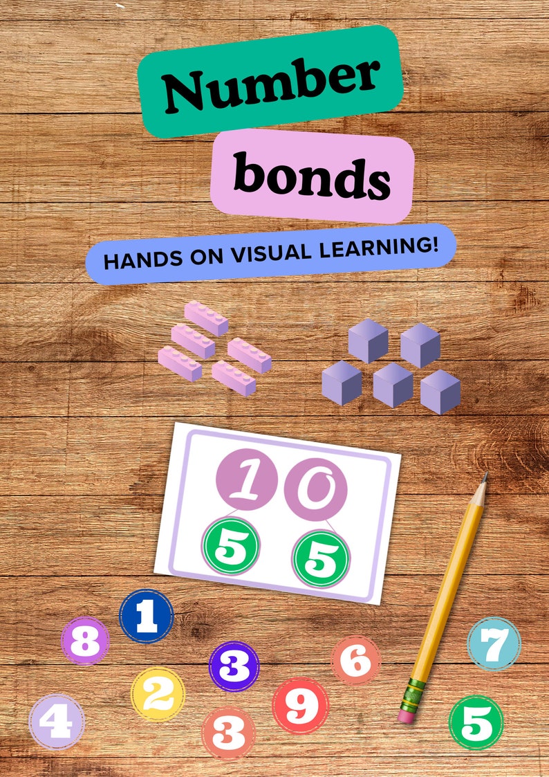 Number Bonds Math for Kids, Foundational Math Worksheets, Concept Math ...