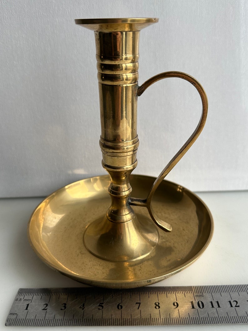 Vintage Brass Candlestick With Victorian Style Handle - Etsy