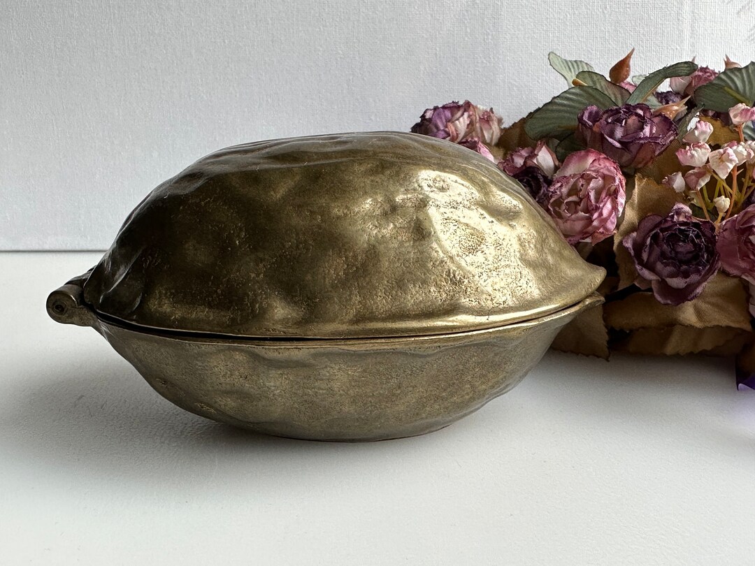 Bronze Vintage Nutcracker in the Shape of a Large Walnut - Etsy