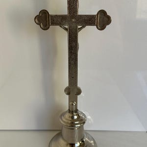Antique Table Cross, Altar Cross, Standing Cross on a Stand Jesus INRI ...