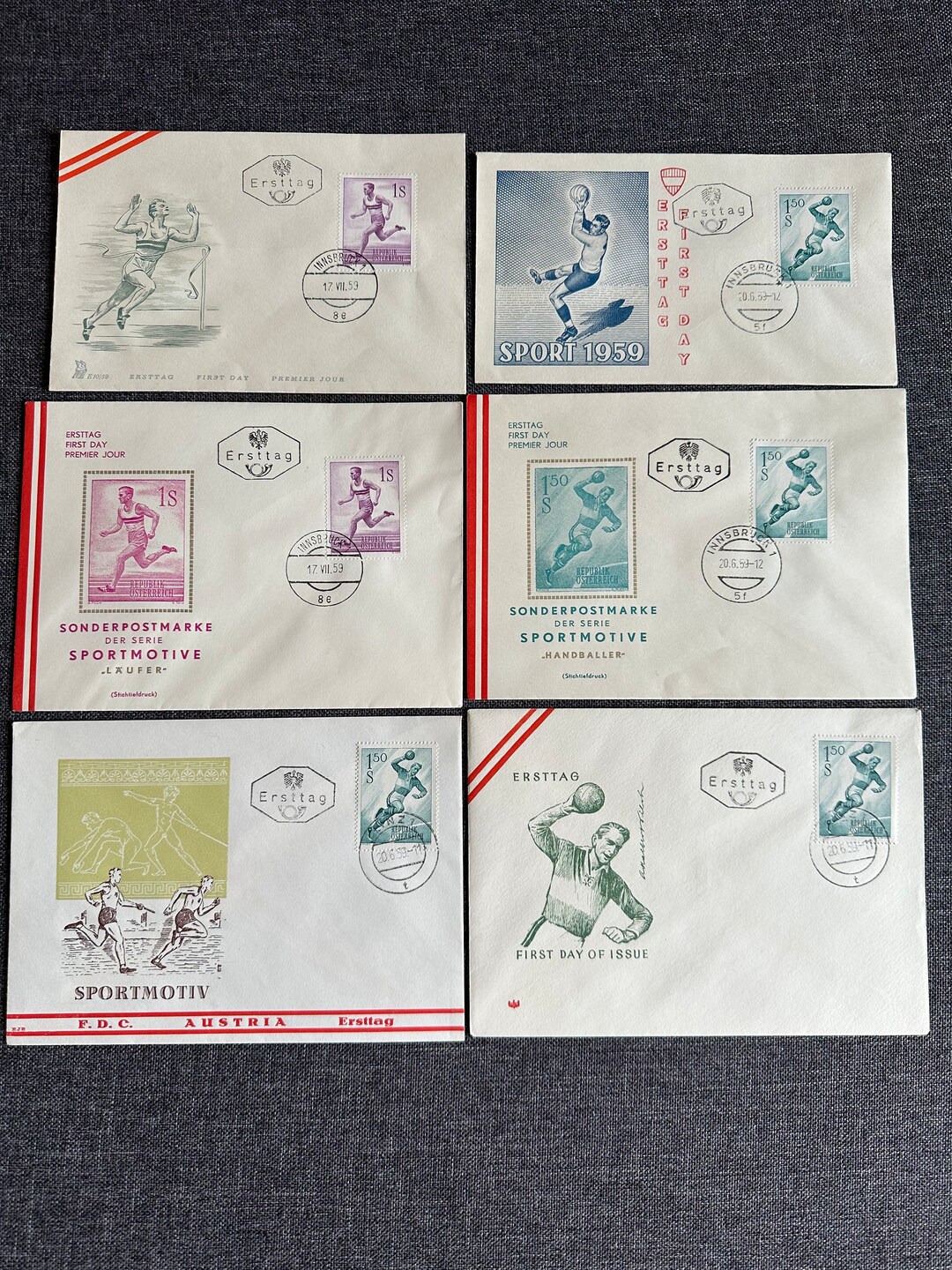 Collection of First Day Envelopes Austria 1959 6 Pieces - Etsy