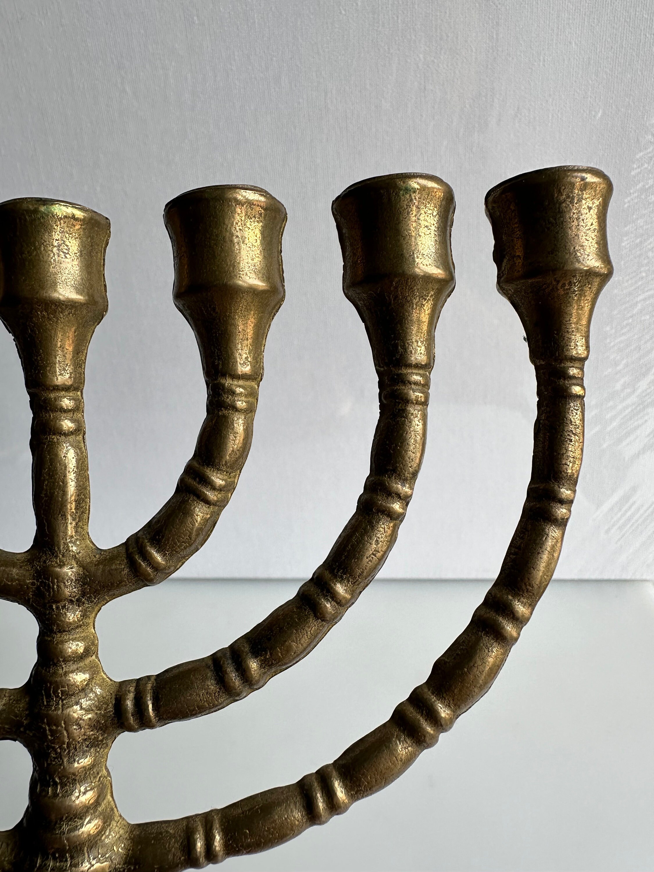 Menorah Candlestick With Seven Candles - Etsy