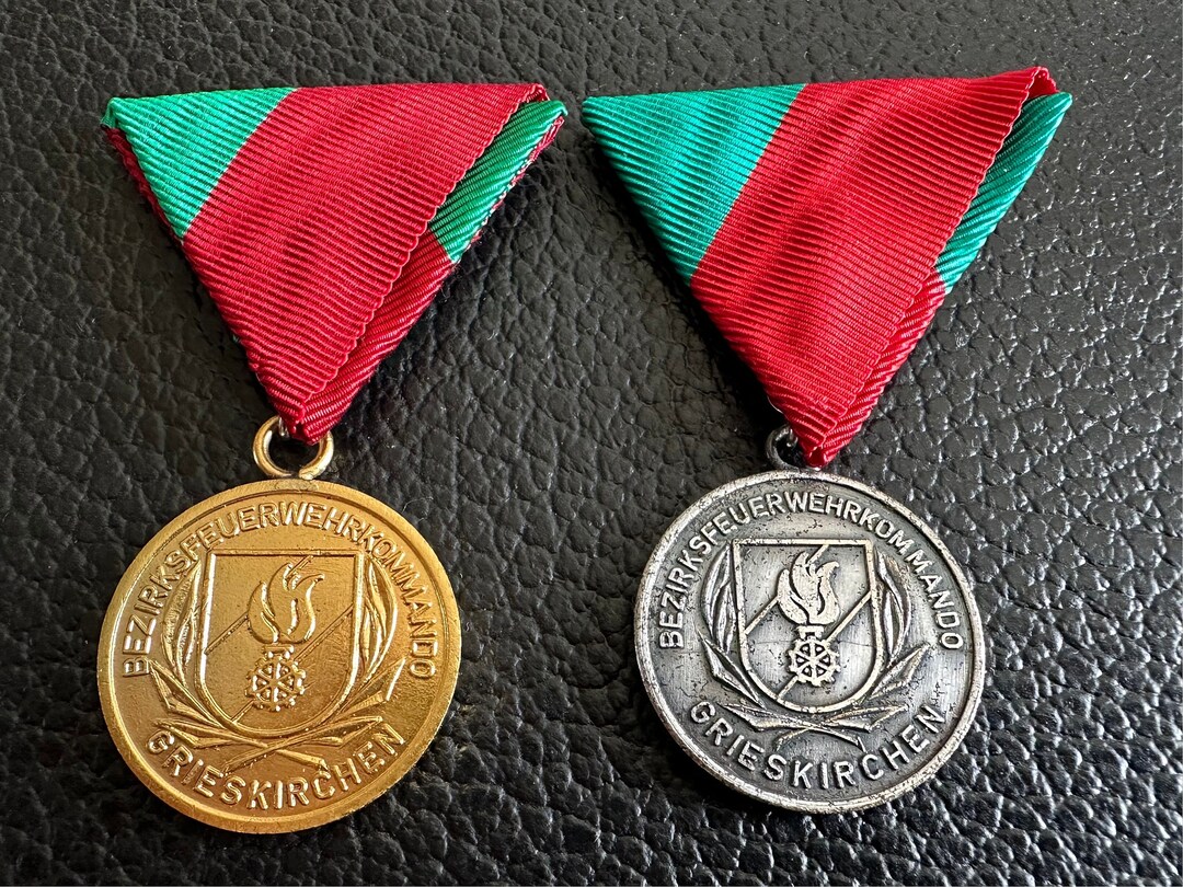 Two Austrian Fire Service Medals for Services to Grieskirchen - Etsy