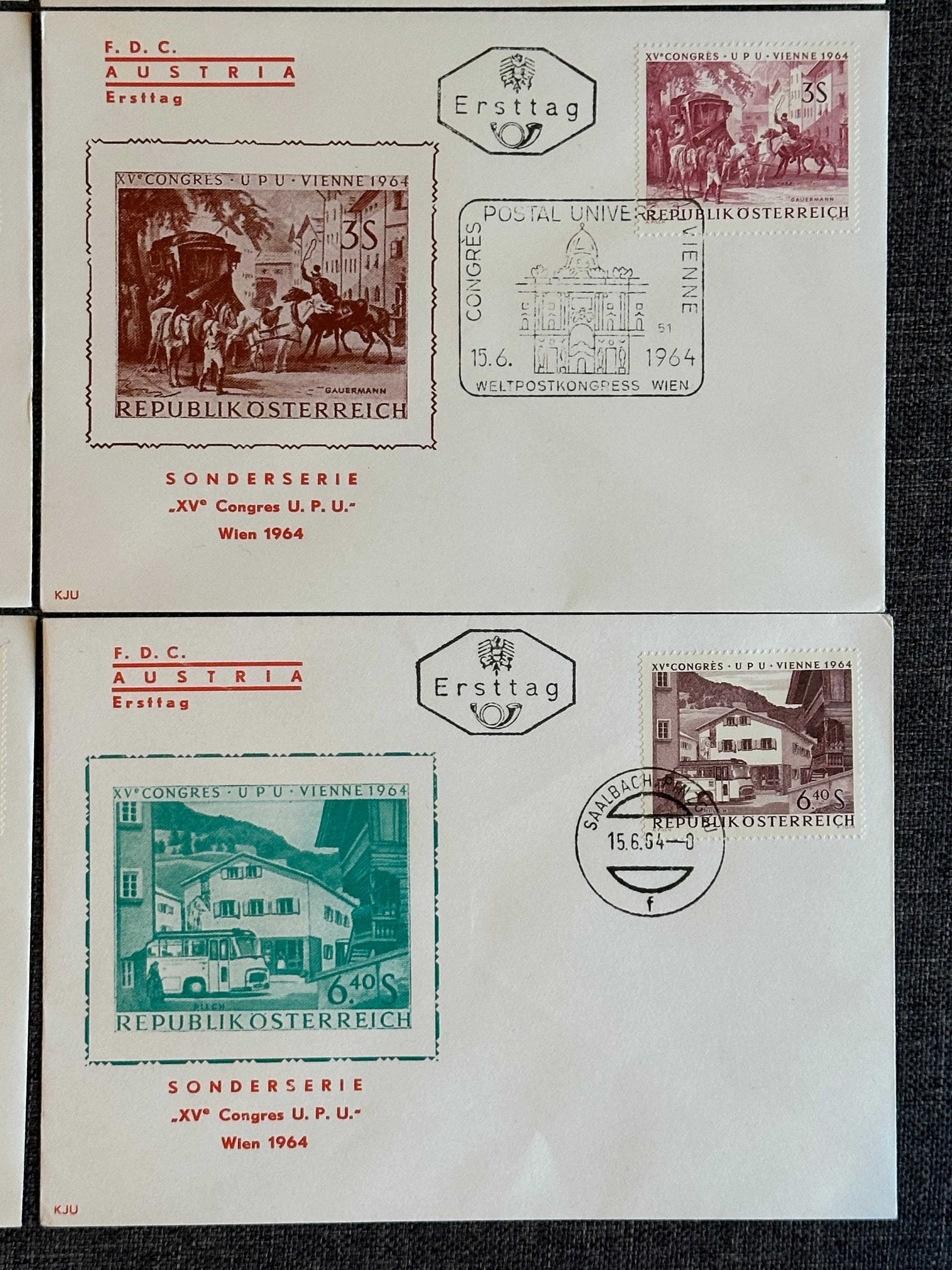 Collection of First Day Envelopes Austria 1964 8 Pieces - Etsy