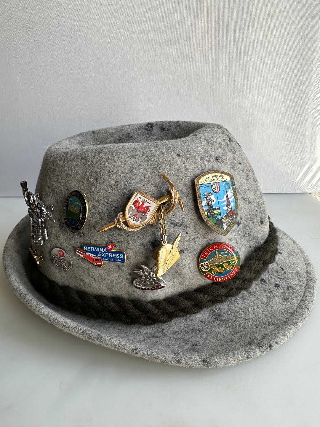 Classic Alpine Hat With Badges From Austria - Etsy