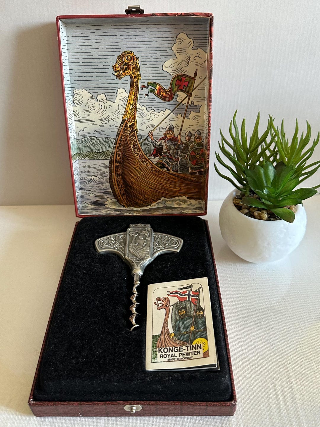 Vintage Pewter Corkscrew Konge Tinn by Hardanger Bestikk Norway - Etsy