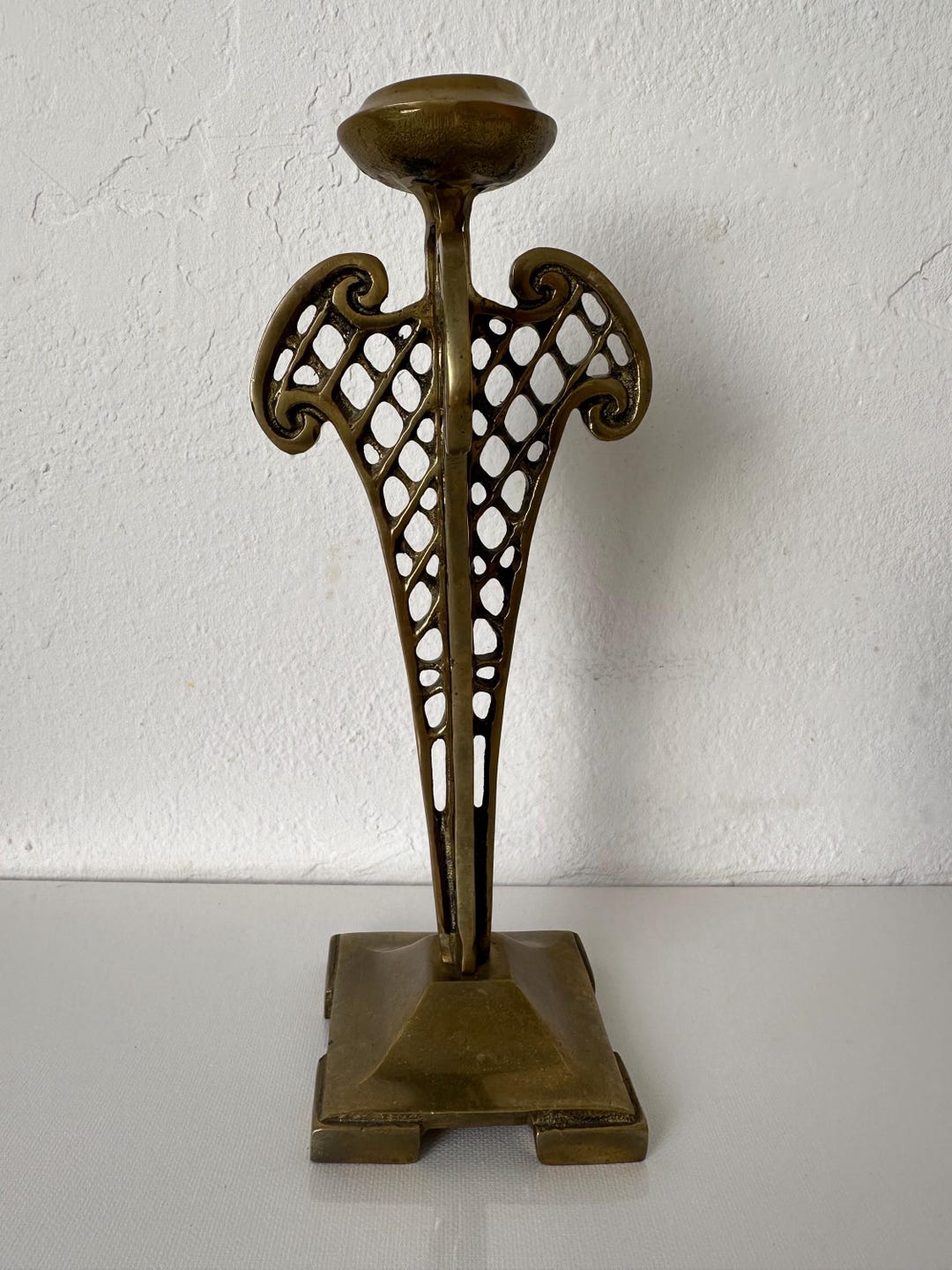 Vintage Bronze Heavy Candlestick for One Candle - Etsy