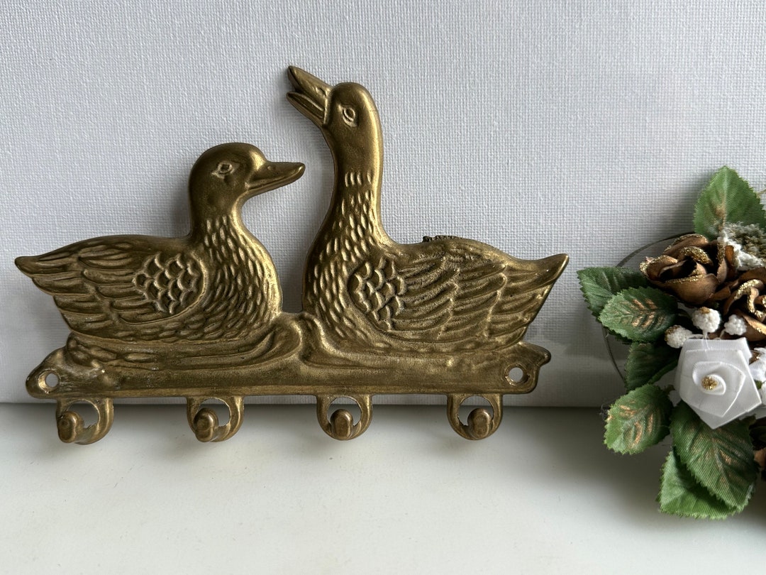 Vintage Bronze Duck Hanger - Etsy
