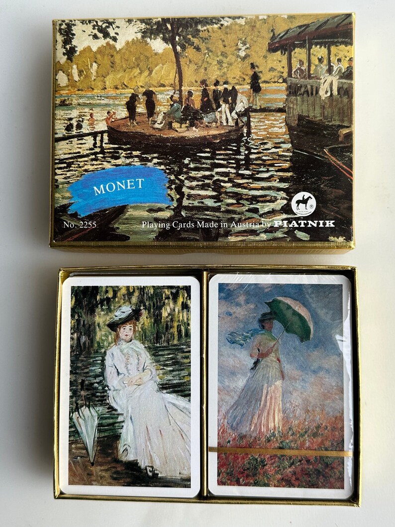 Playing Cards Double Deck 2x55 MONET PIATNIK Austria - Etsy