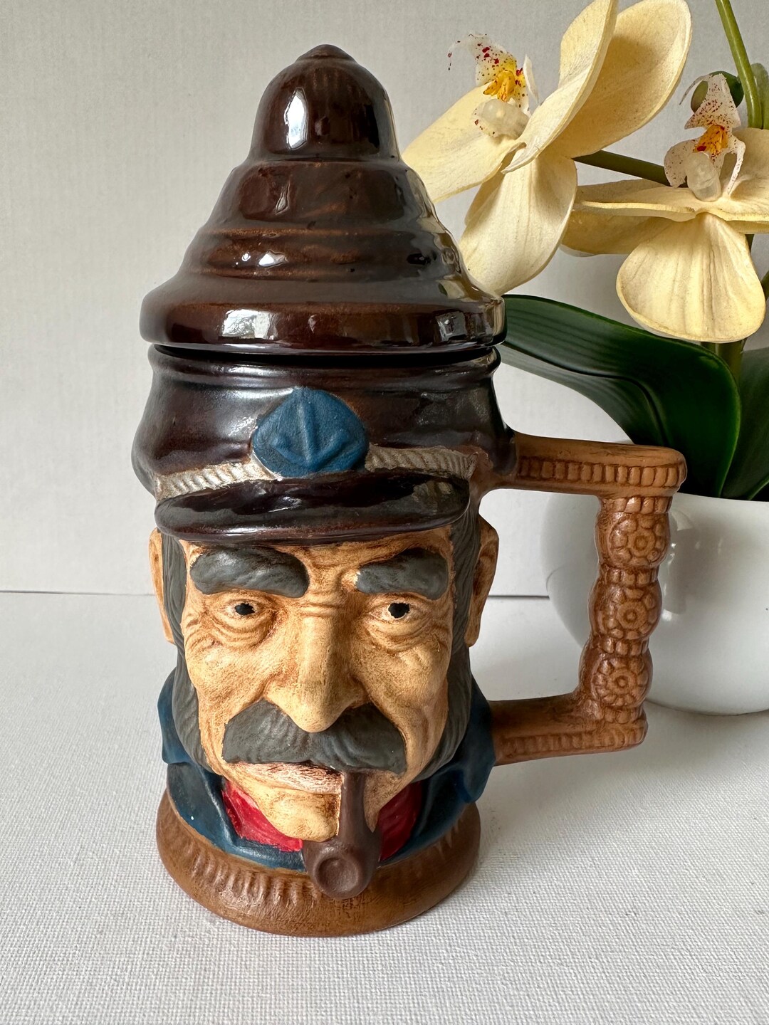 Vintage Ceramic Beer Mug Toby Captain of the Deep Sea - Etsy