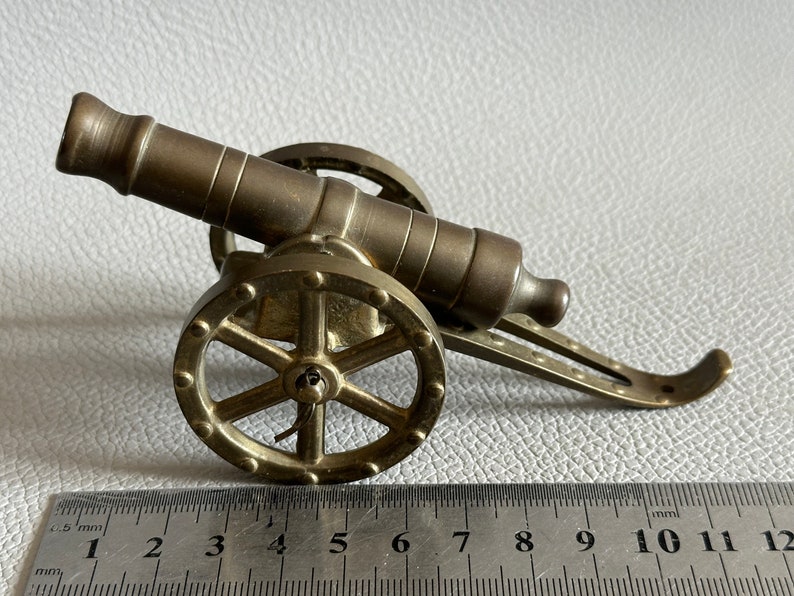 Vintage Mini Artillery Cannon Brass Table Decor - Etsy