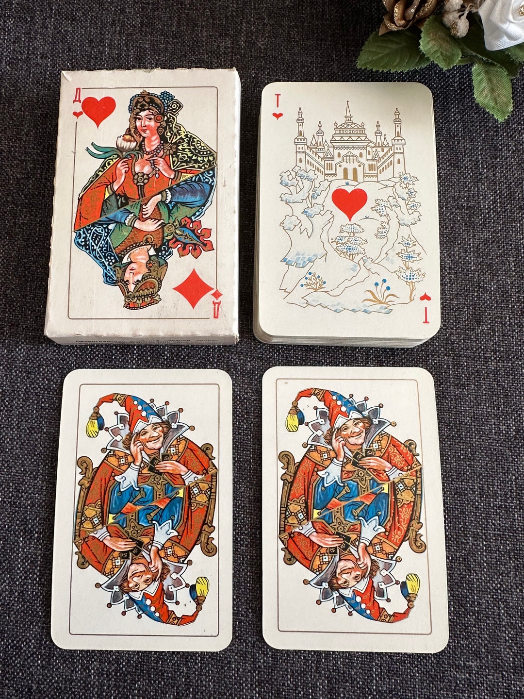 Vintage Rare Soviet Playing Cards 54 Cards Produced in the USSR in the ...