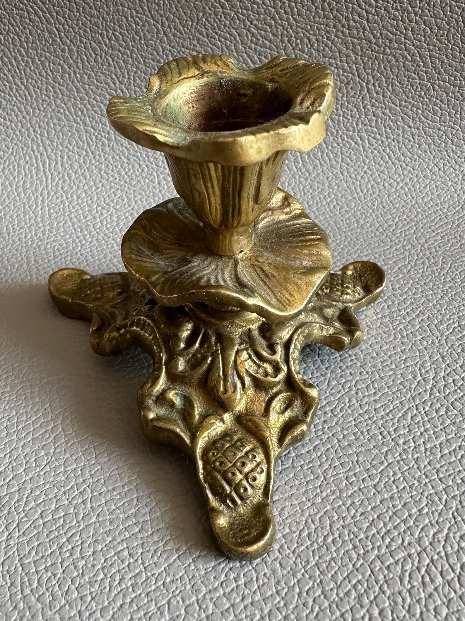 Vintage Bronze Candlestick for One Candle - Etsy