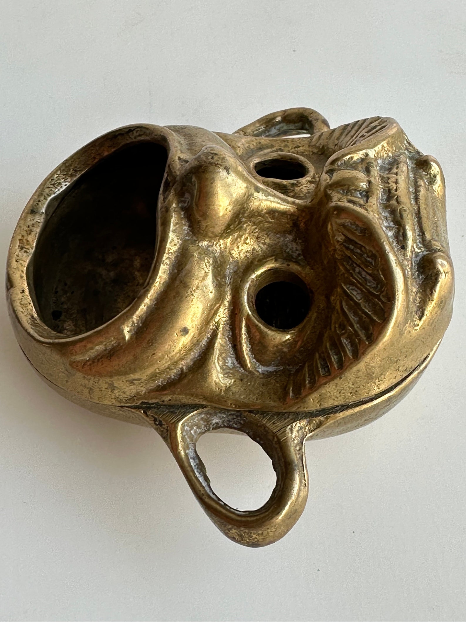 Vintage Bronze Ashtray Monkey - Etsy