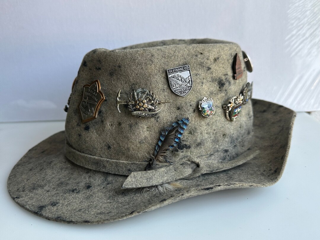 Classic Alpine Hat With Austrian Badges - Etsy