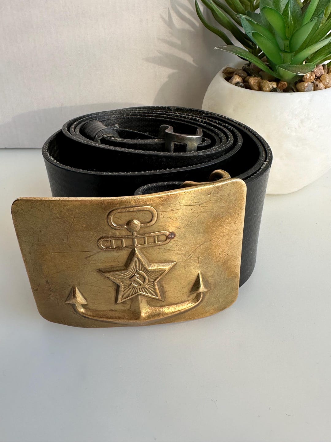 Vintage Soviet Navy Belt of a Military Sailor of the USSR. Belt of a ...