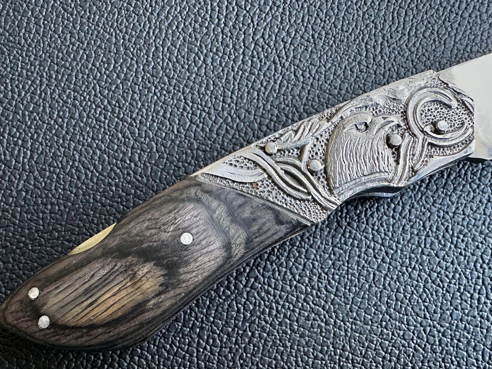 Handmade Folding Pocket Knife, Folding Blade, Wooden Handle - Etsy