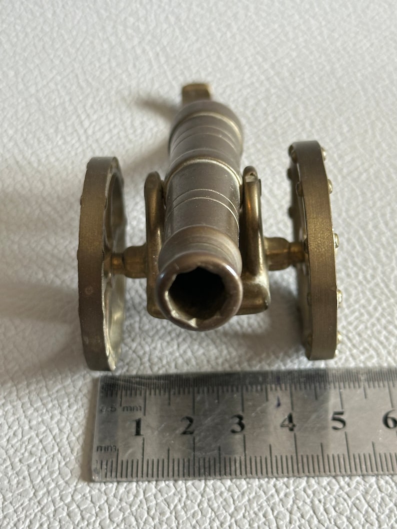 Vintage Mini Artillery Cannon Brass Table Decor - Etsy