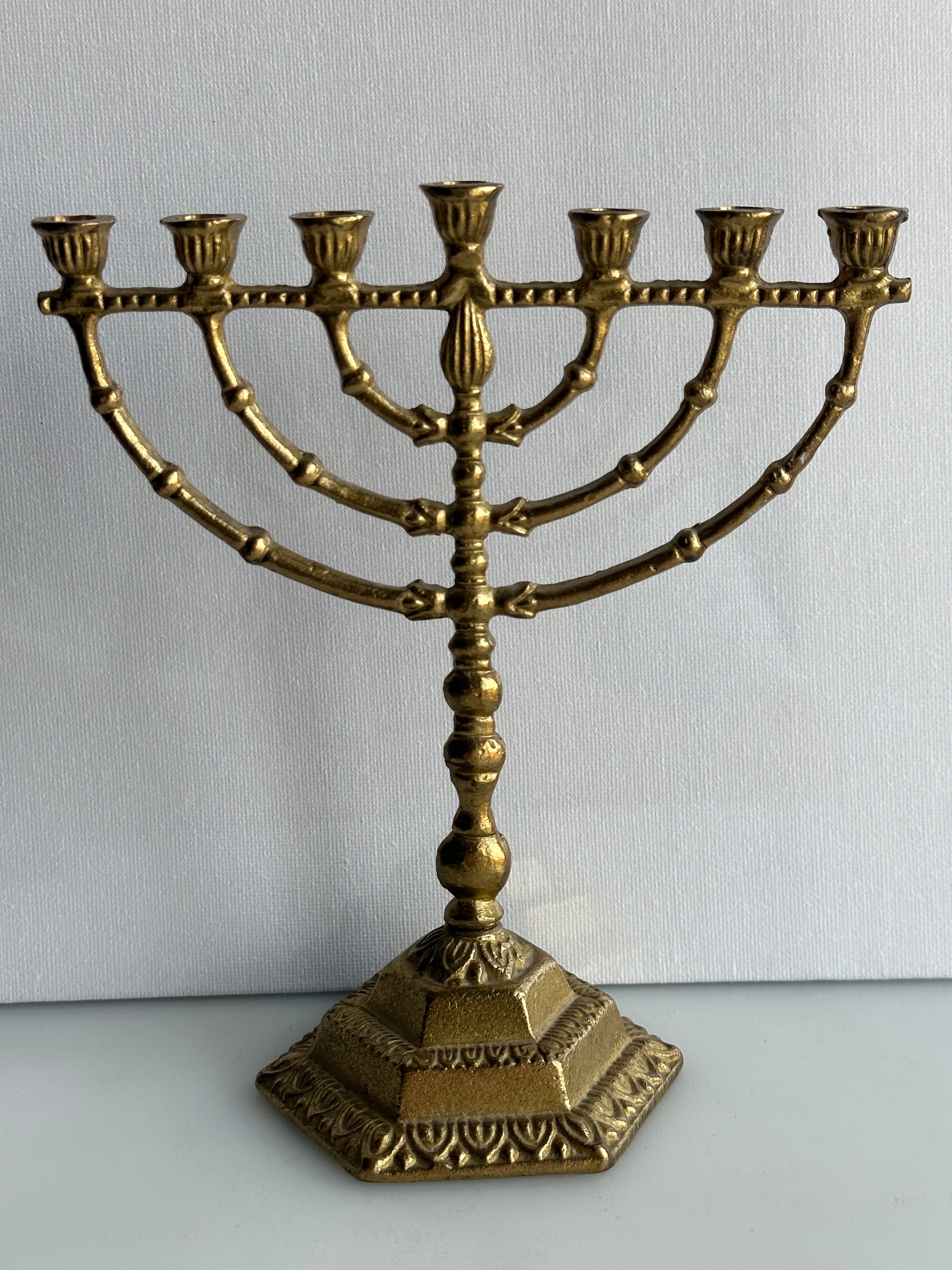 Menorah Candlestick With Seven Candles - Etsy